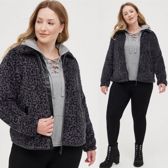 torrid | Jackets & Coats | Torrid Zip Front Jacket Faux Shearling ...